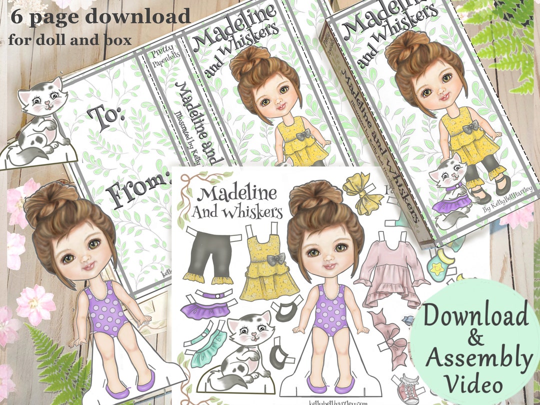 Printable Paperdolls and Gift Box Kit Play Set - Etsy