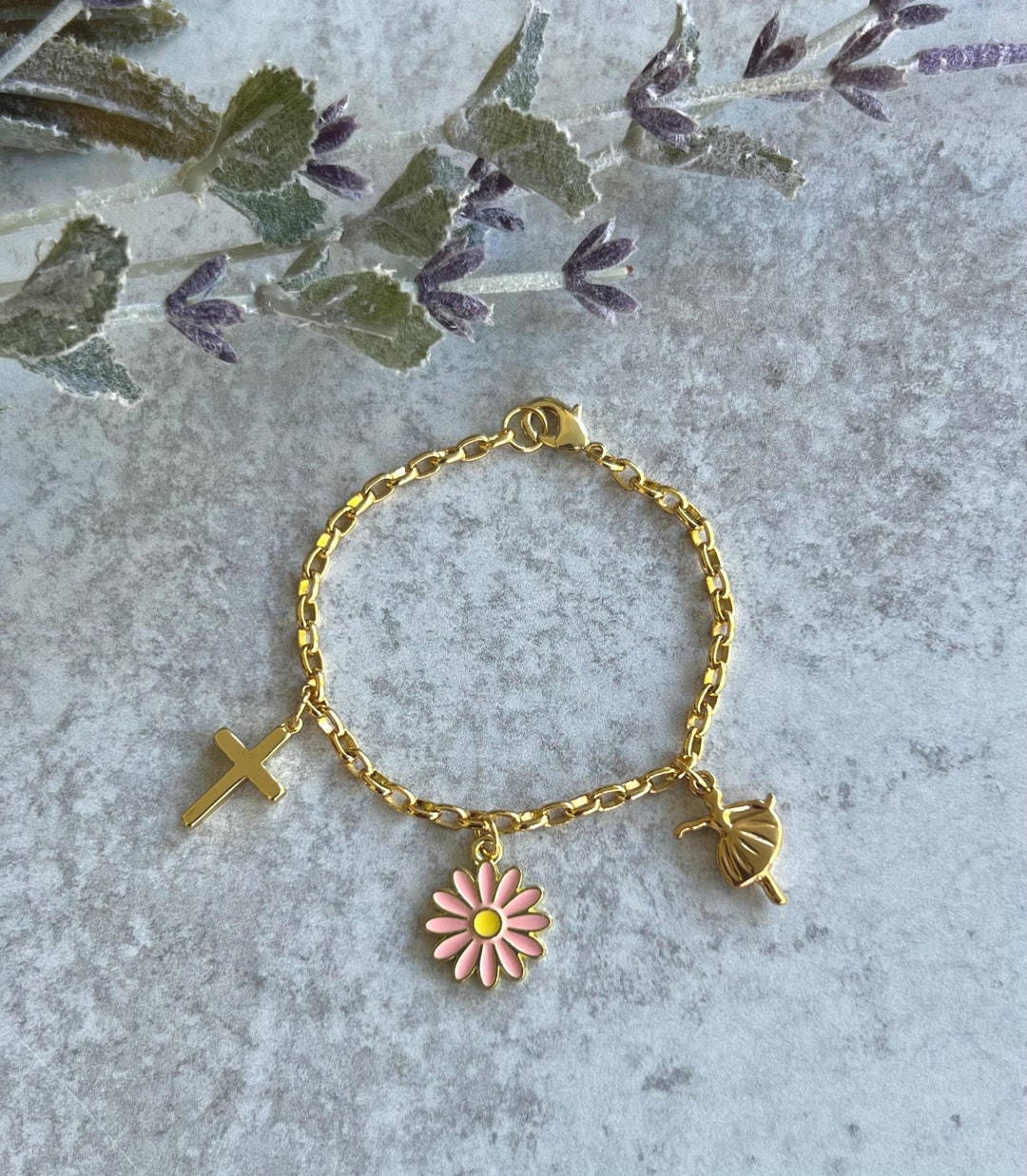 Girls Charm Bracelet, Children's Custom Gold Charm Bracelet, Popular ...