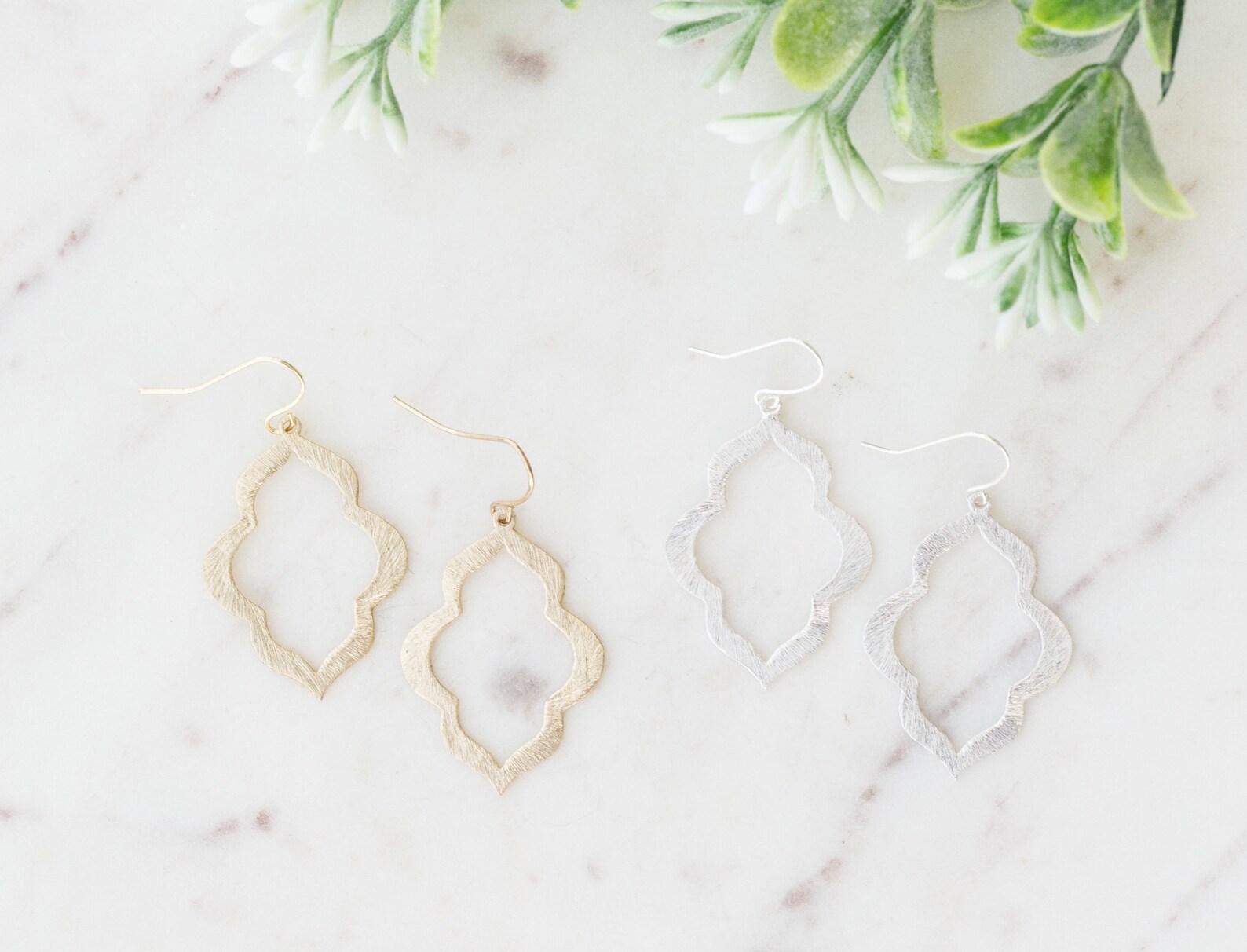 Gold Diamond Shape Teardrop Dangle Earrings / Silver Dainty - Etsy