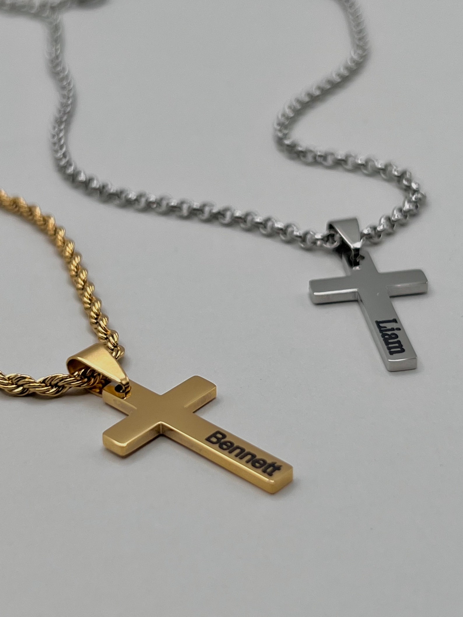 Personalized Cross Necklace for Boys Custom Cross Necklace Kids ...