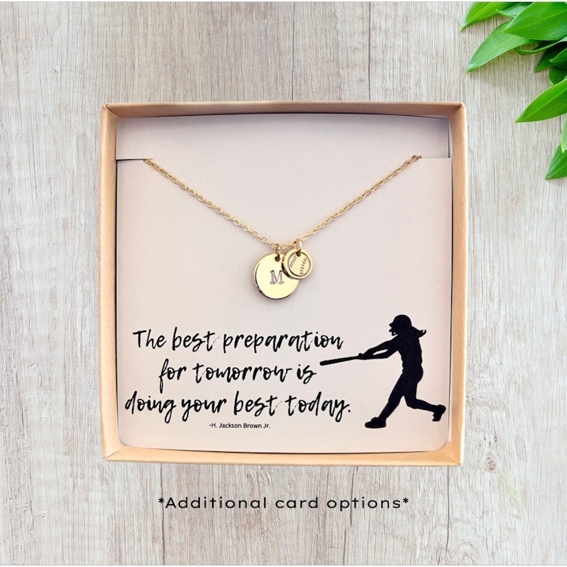 Softball Player Necklace Gift for Softball Team Softball - Etsy