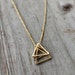 Gold Triangle Necklace Simple Everyday Necklace Minimalist - Etsy