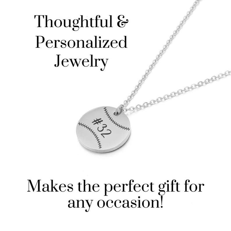 Personalized Softball Necklace - Gift for Softball Player - Softball ...
