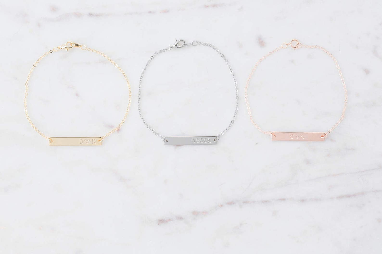 Bar Bracelet, Personalized Bracelet, Hand Stamped Name Bracelet ...