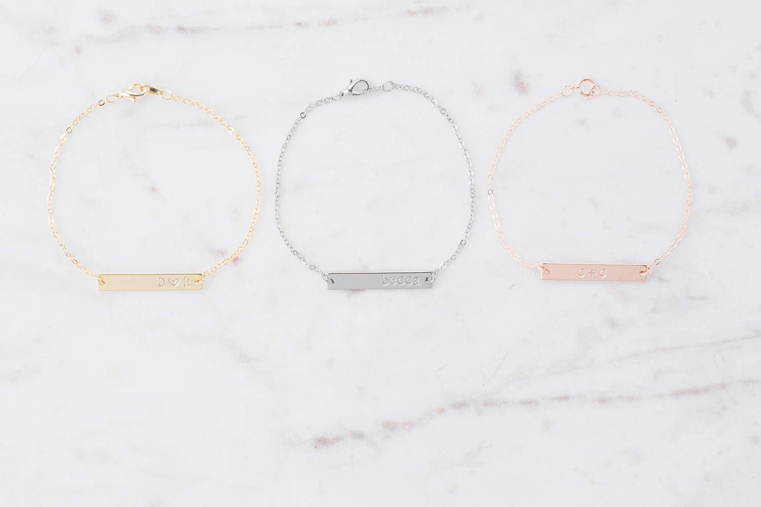 Bar Bracelet, Personalized Bracelet, Hand Stamped Name Bracelet ...