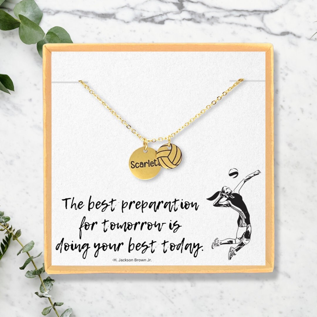 Personalized Volleyball Necklace Gift for Volleyball Team Volleyball ...