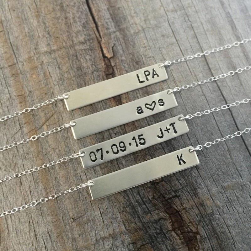 Hand Stamped Bar - Etsy