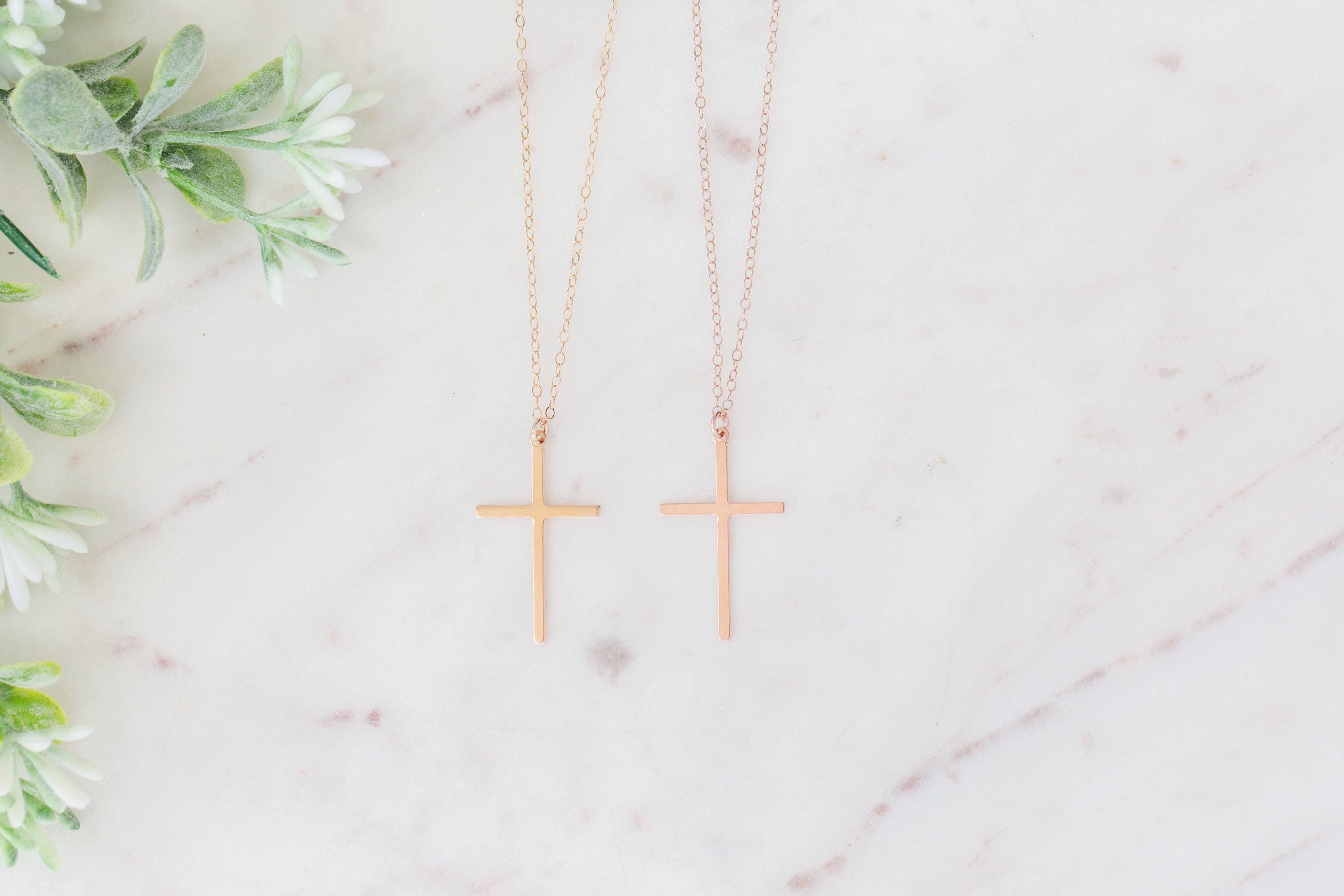 Gold Cross Necklace Confirmation Gift Christian Necklace | Etsy