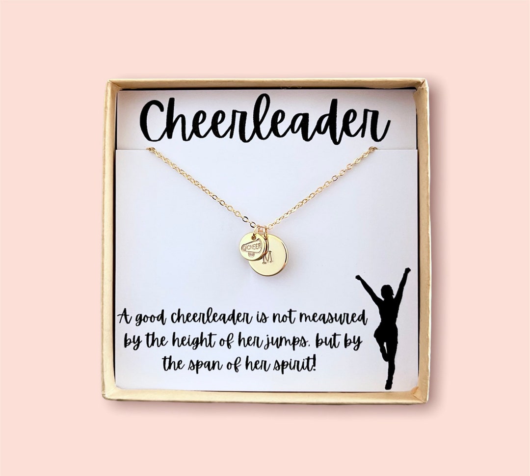 Cheerleader Necklace - Gift for Cheer Team - Cheer Initial Necklace ...