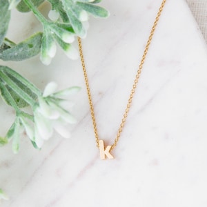 Children's Personalized Initial Pendant Necklace, Little Girls Toddler ...