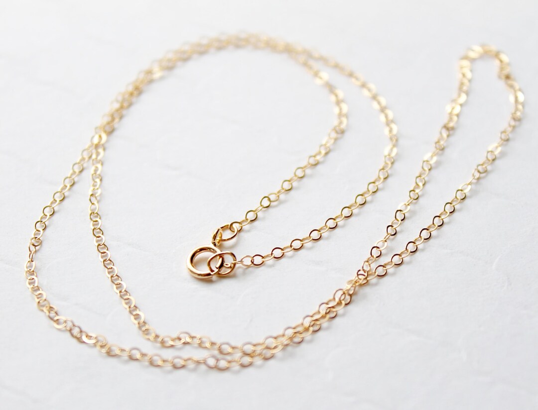 14k Gold Filled Chain, Dainty Simple Gold Filled Chain, Women's Gold ...
