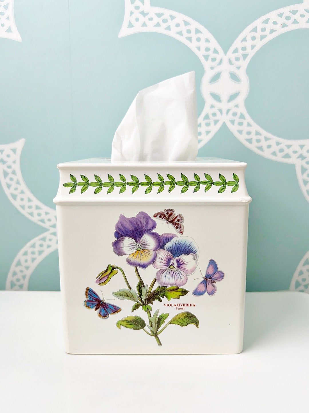 RARE Vintage PORTMEIRION Botanic Garden Cube-style Tissue Box Cover ...