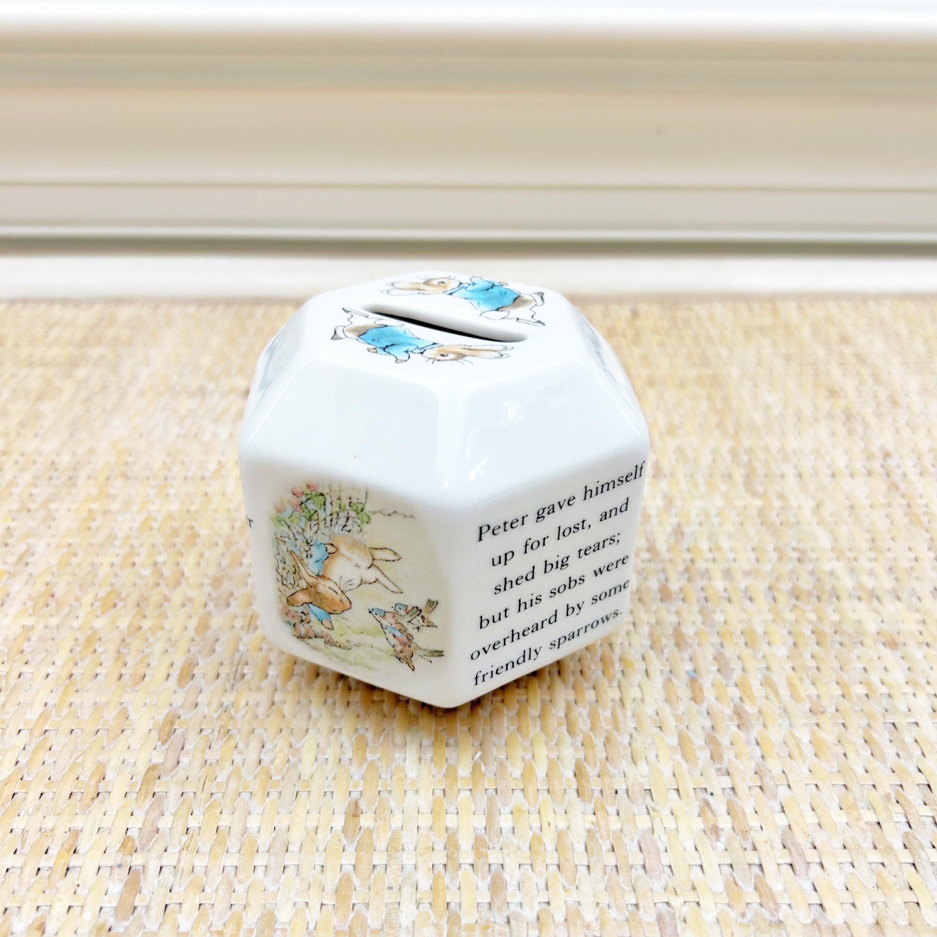 Wedgwood Beatrix Potter Peter Rabbit Hexagonal Bank Money Box Nursery ...