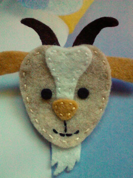 Felt Goat Brooch / Pin - Etsy