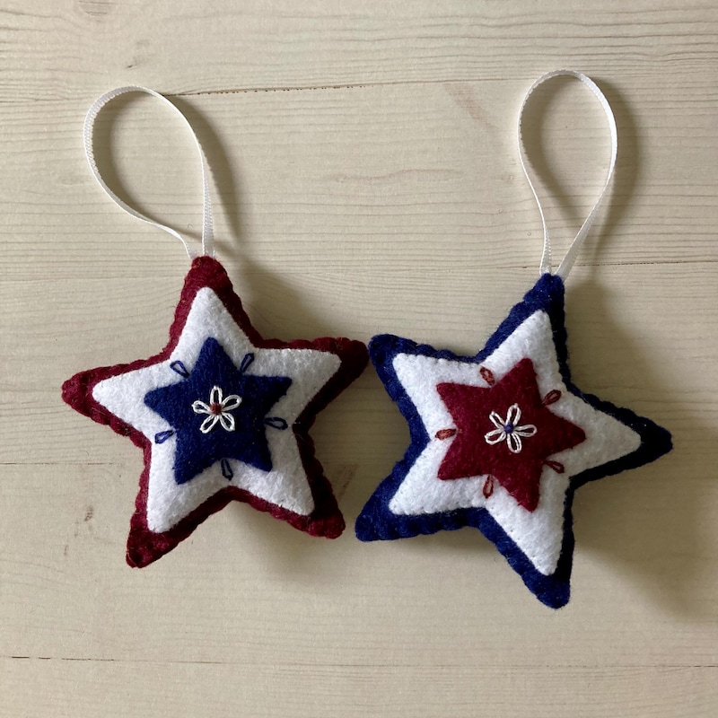 Felt Heart Ornaments - Etsy