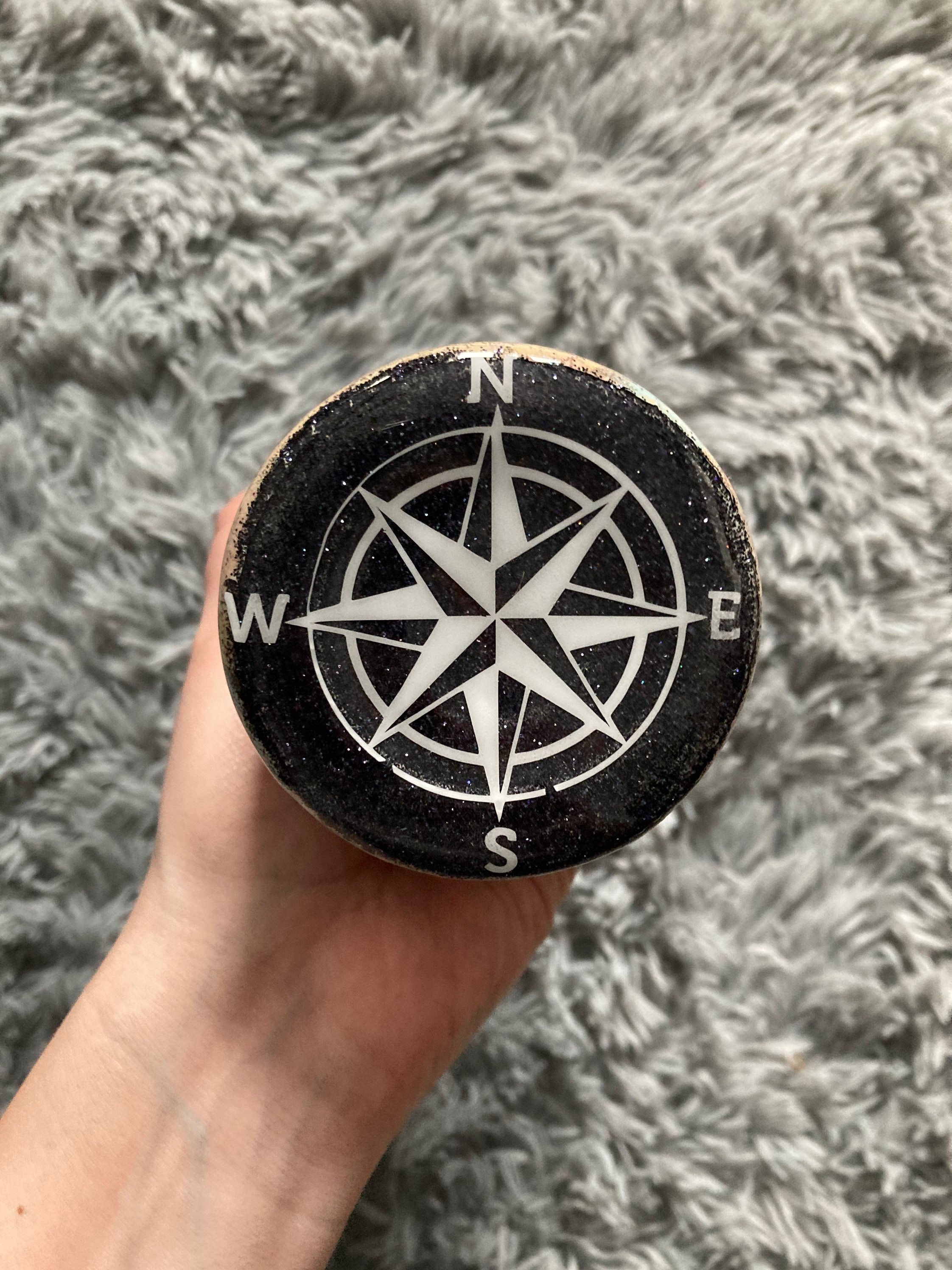 Map Tumbler 20 Oz, Epoxy Resin Compass Mug, Let the Journey Begin ...