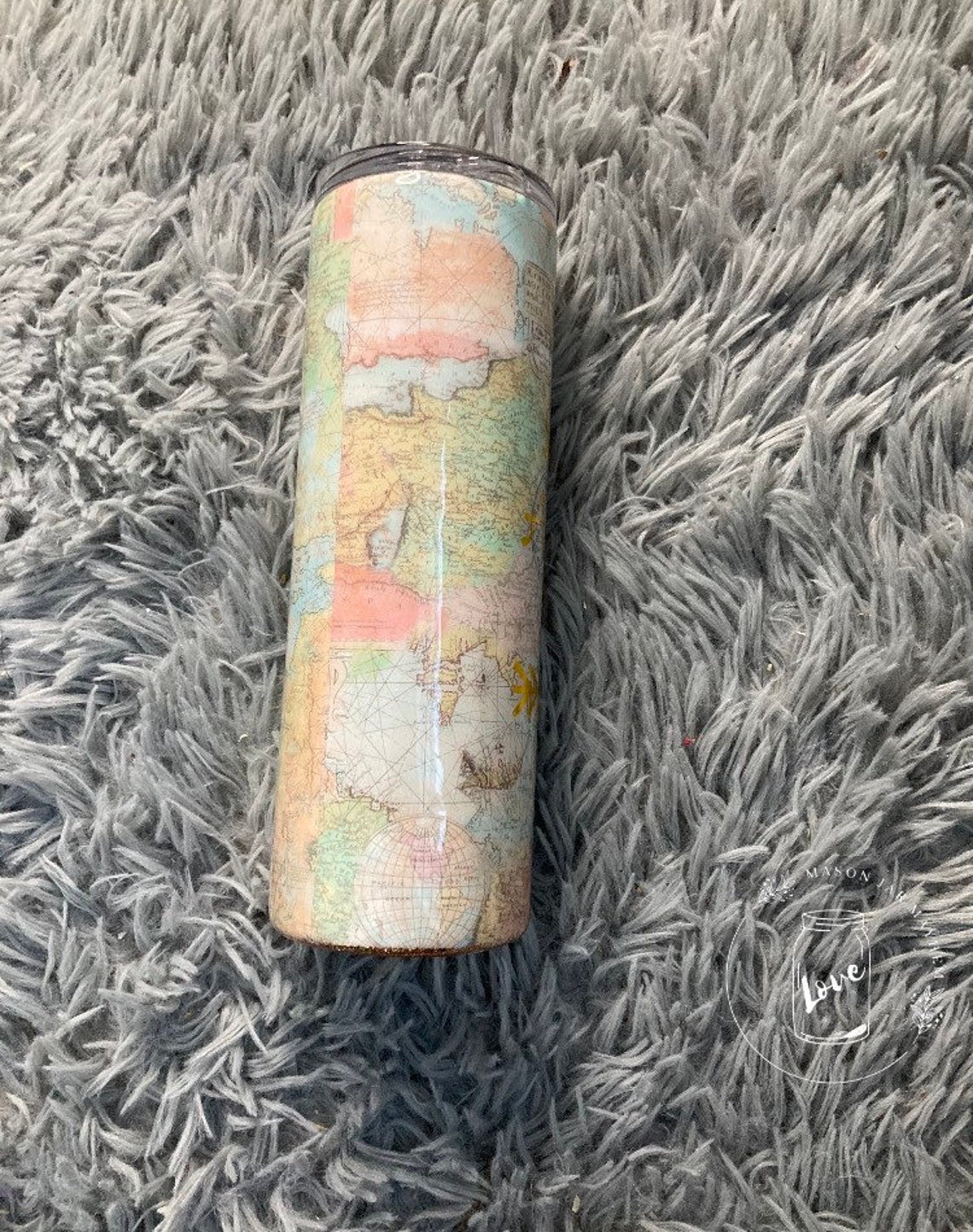 Map Tumbler 20 Oz Epoxy Resin Compass Mug so the Adventure | Etsy