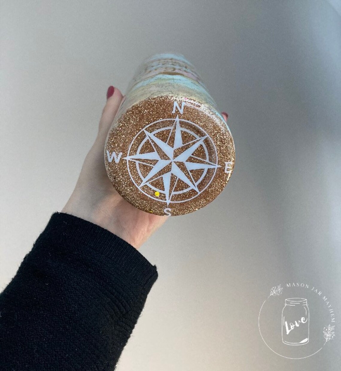 Map Tumbler 20 Oz, Epoxy Resin Compass Mug, so the Adventure Begins ...