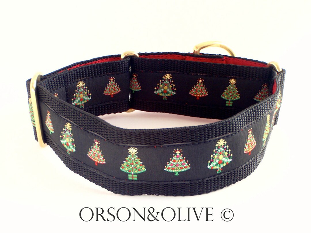 Christmas Trees - Martingale Sighthound Greyhound Whippet Dog Collar ...