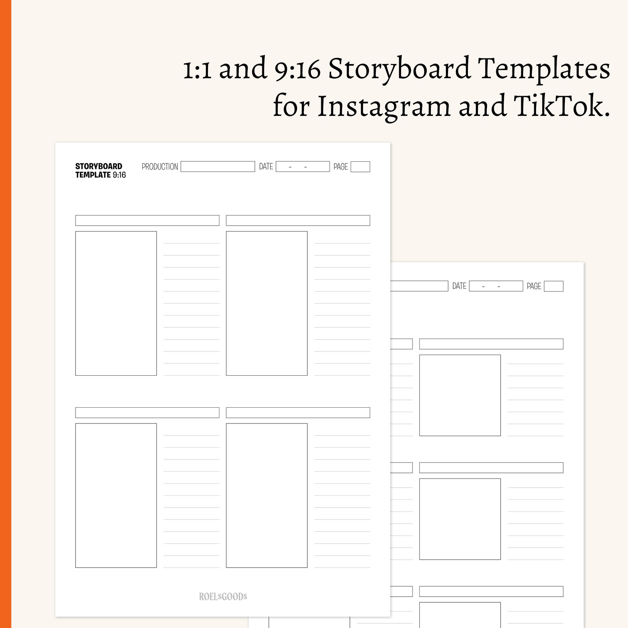 Widescreen Storyboard Template