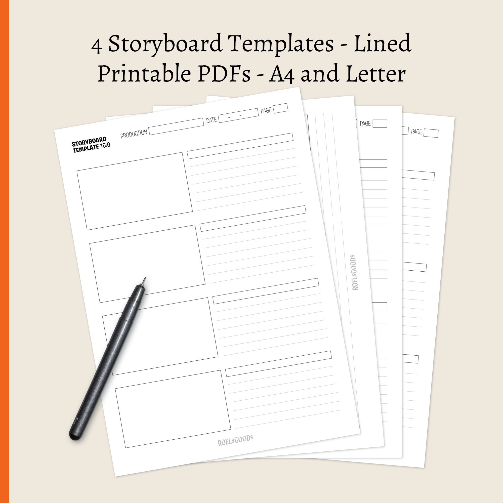Storyboard Templates. for Video, Instagram and Tiktok Aspect Ratios ...