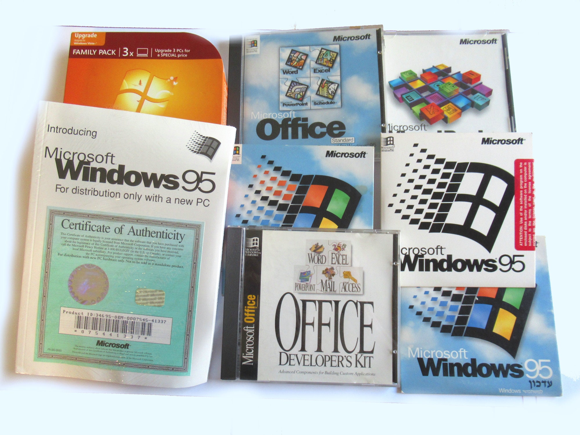 Vintage Microsoft OS and Software, Windows 95, Office for Windows 95 CD ...