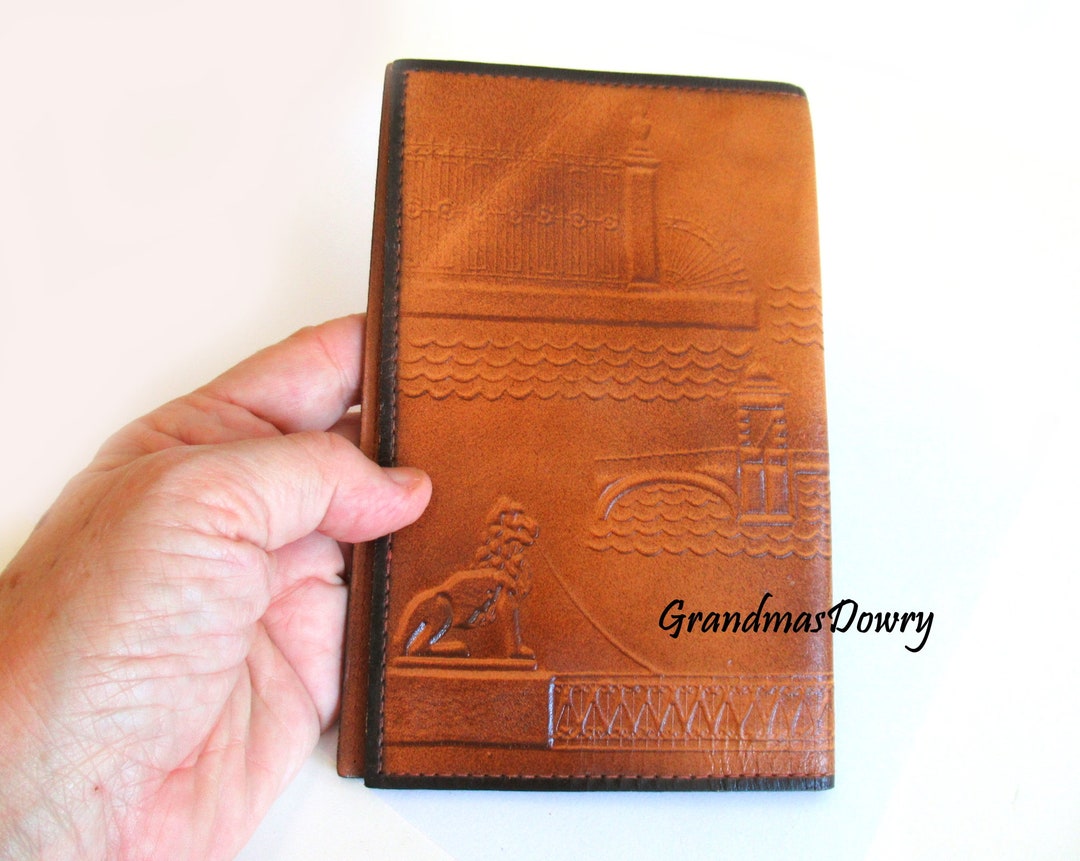Tooled Real Leather Soviet Wallet, Vintage Genuine Leather Clutch ...