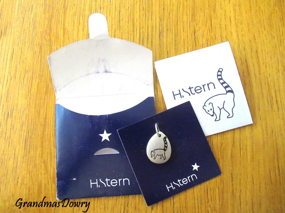 Vintage H Stern Pewter Animal Charm Double-sided Pendant, Silvertone ...