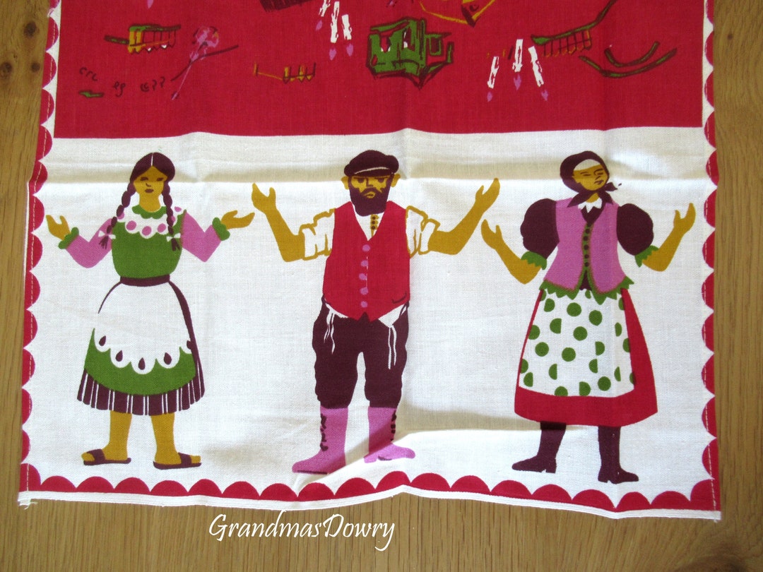 Tea Towel Fidler on the Roof Vintage Rare Judaica Dead Stock - Etsy UK