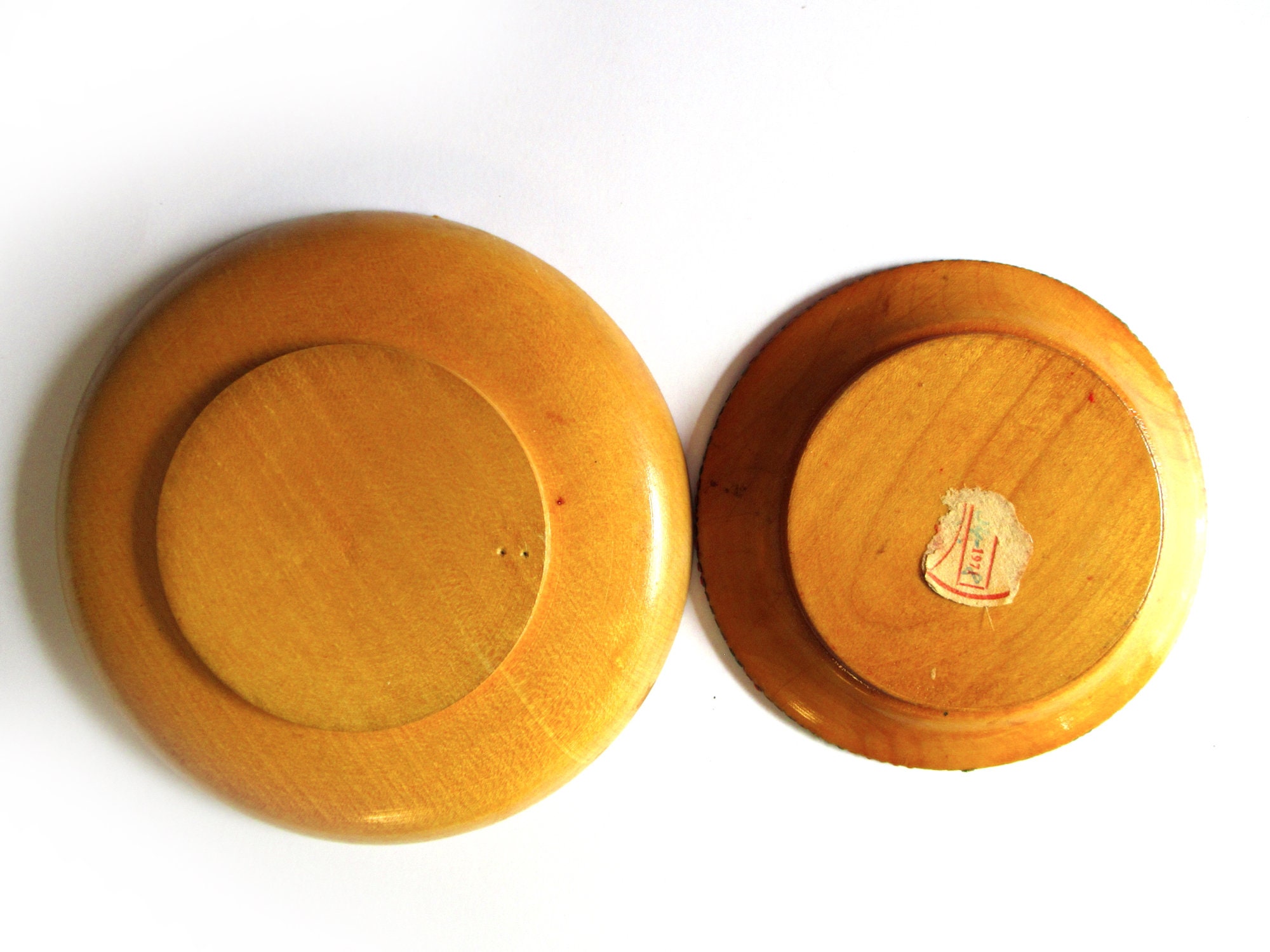 Hand Carved Wooden Plate, Romanian Wall Plaque, Small Wood Plate ...