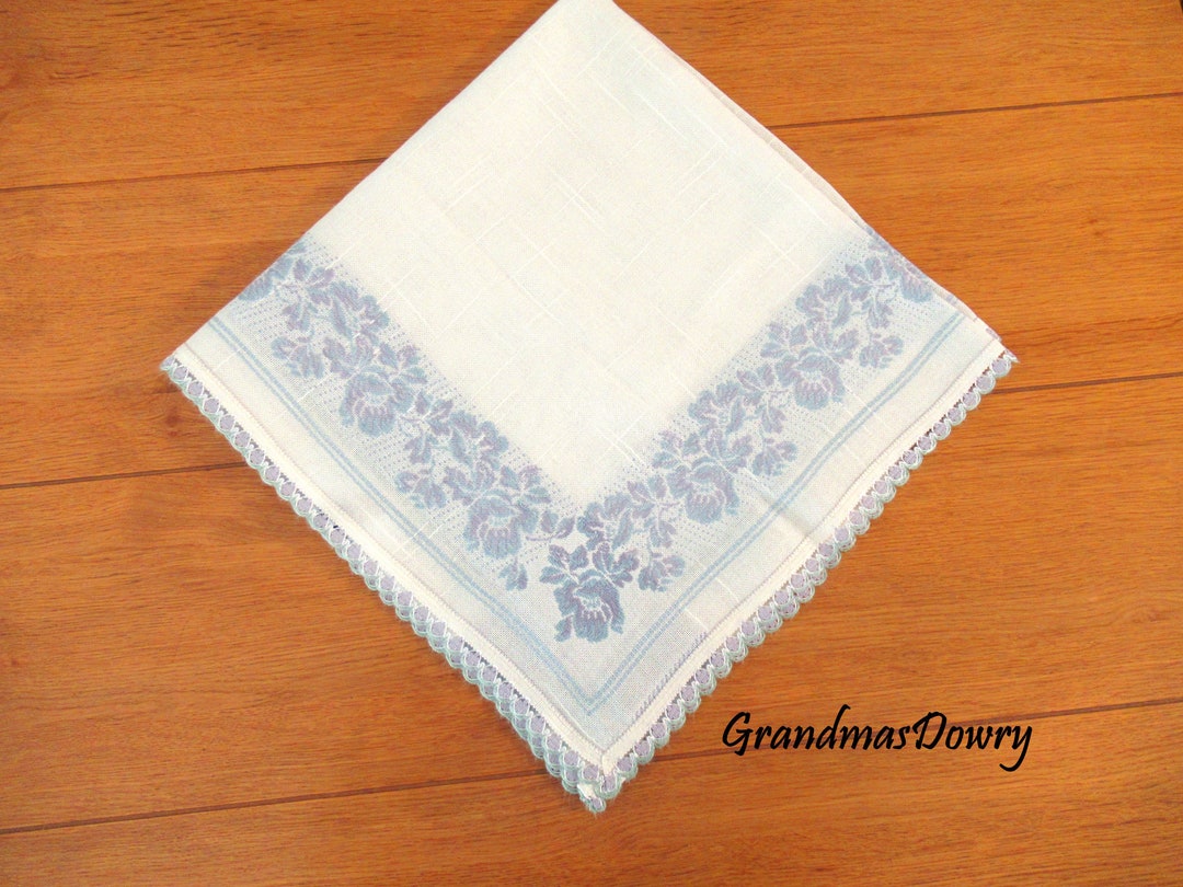 German Woven Tablecloth, Square Table Linen, Vintage 1970 Tabletop ...
