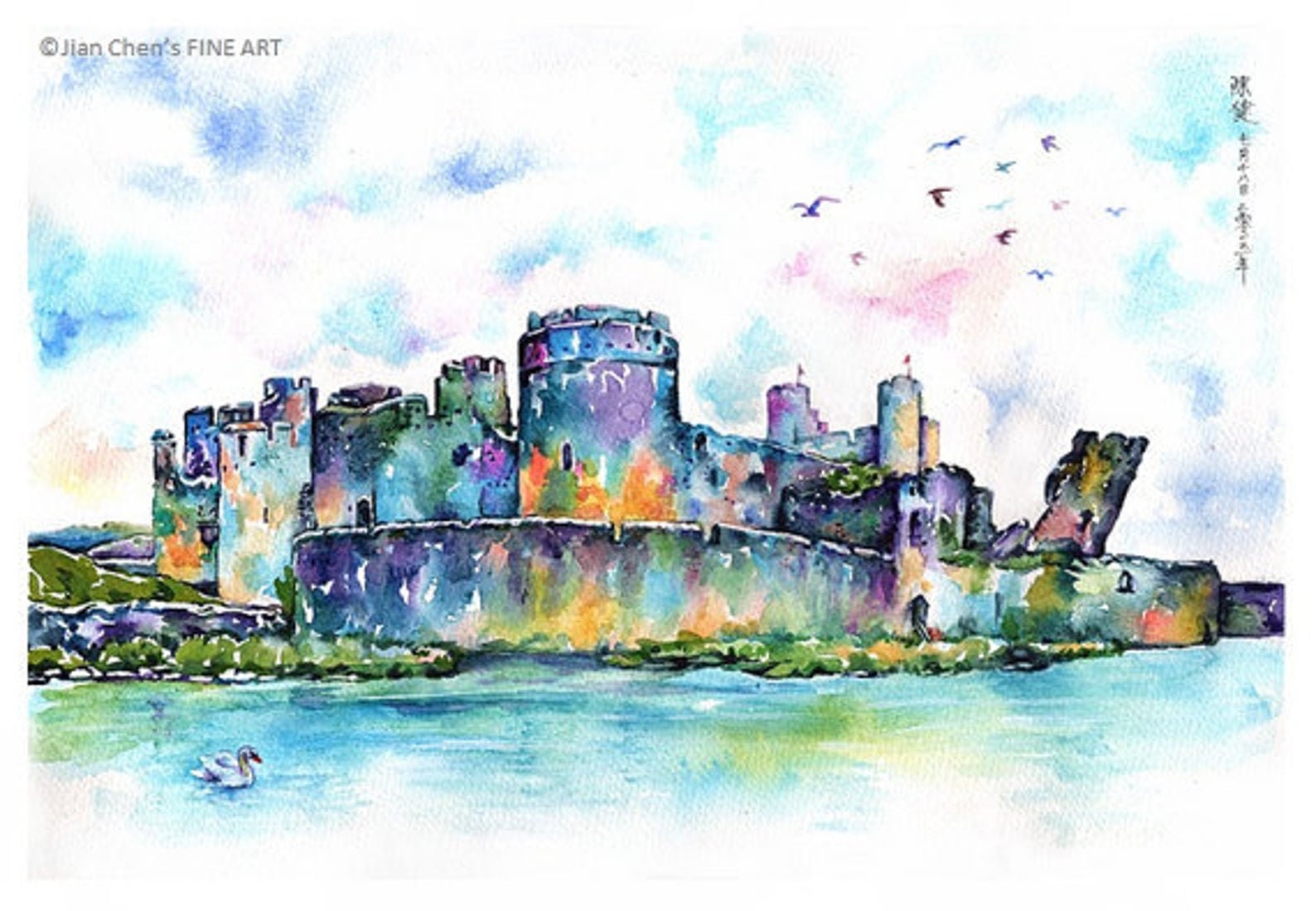 Caerphilly Castle 10 Different Sizes to Choose From All FREE - Etsy UK