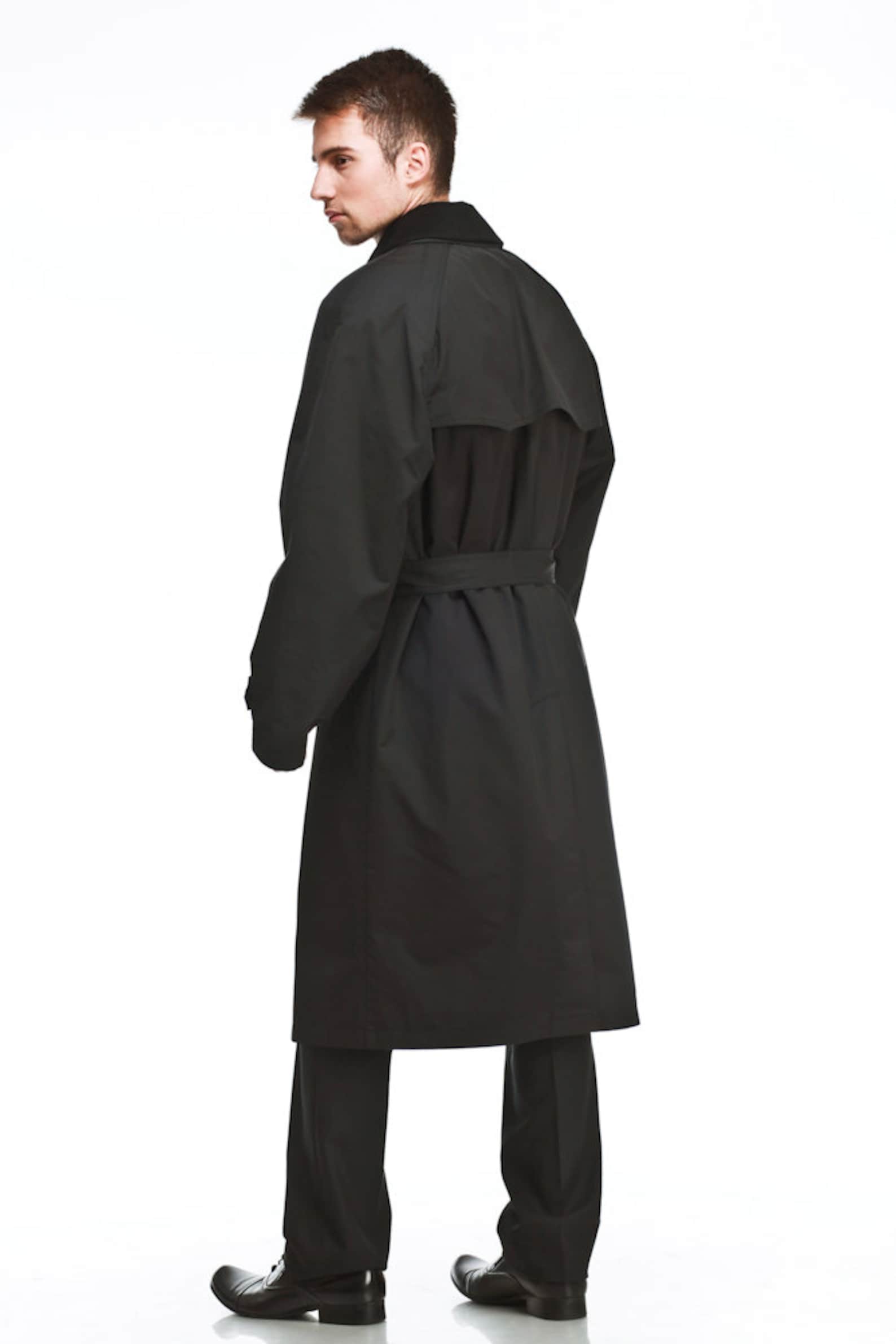 Mens Waterproof Long Raincoat With Fully Detachable Warm Lining / Mens ...