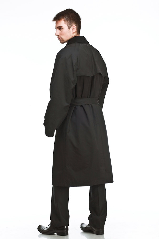 Mens Waterproof Long Raincoat With Fully Detachable Warm Lining / Mens ...