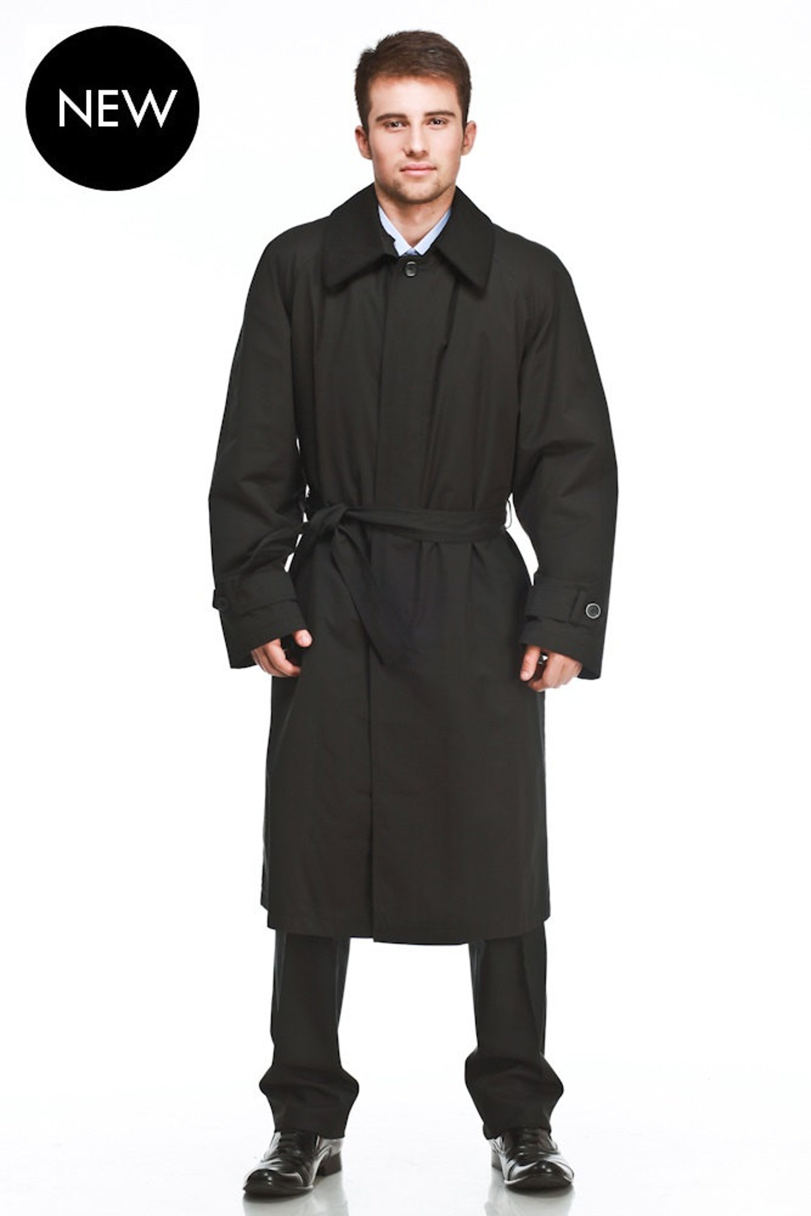 Mens Waterproof Long Raincoat With Fully Detachable Warm Lining / Mens ...