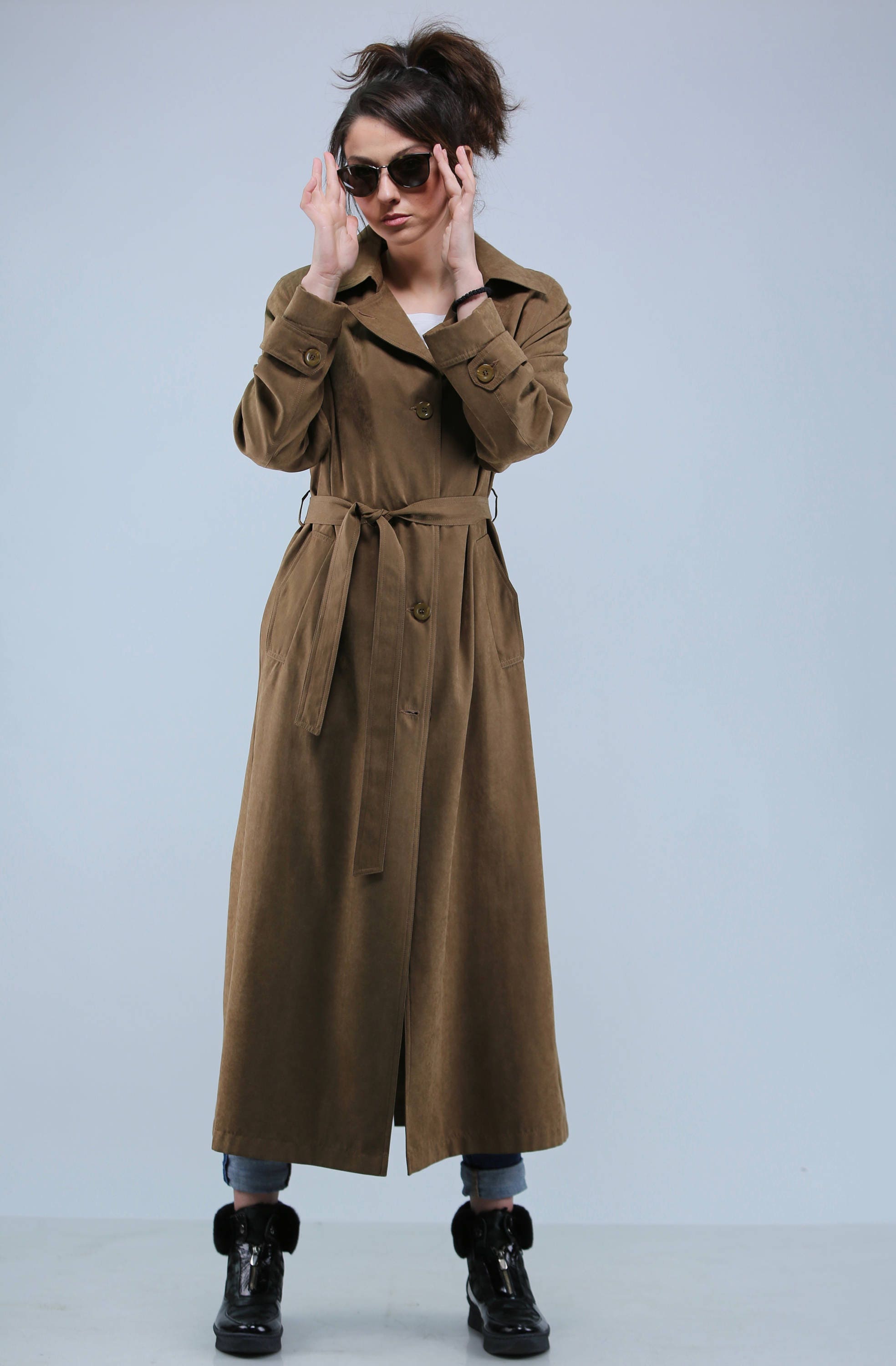 Modern Maxi Raincoat , Beautiful Long Waterproof and Windproof Women's ...