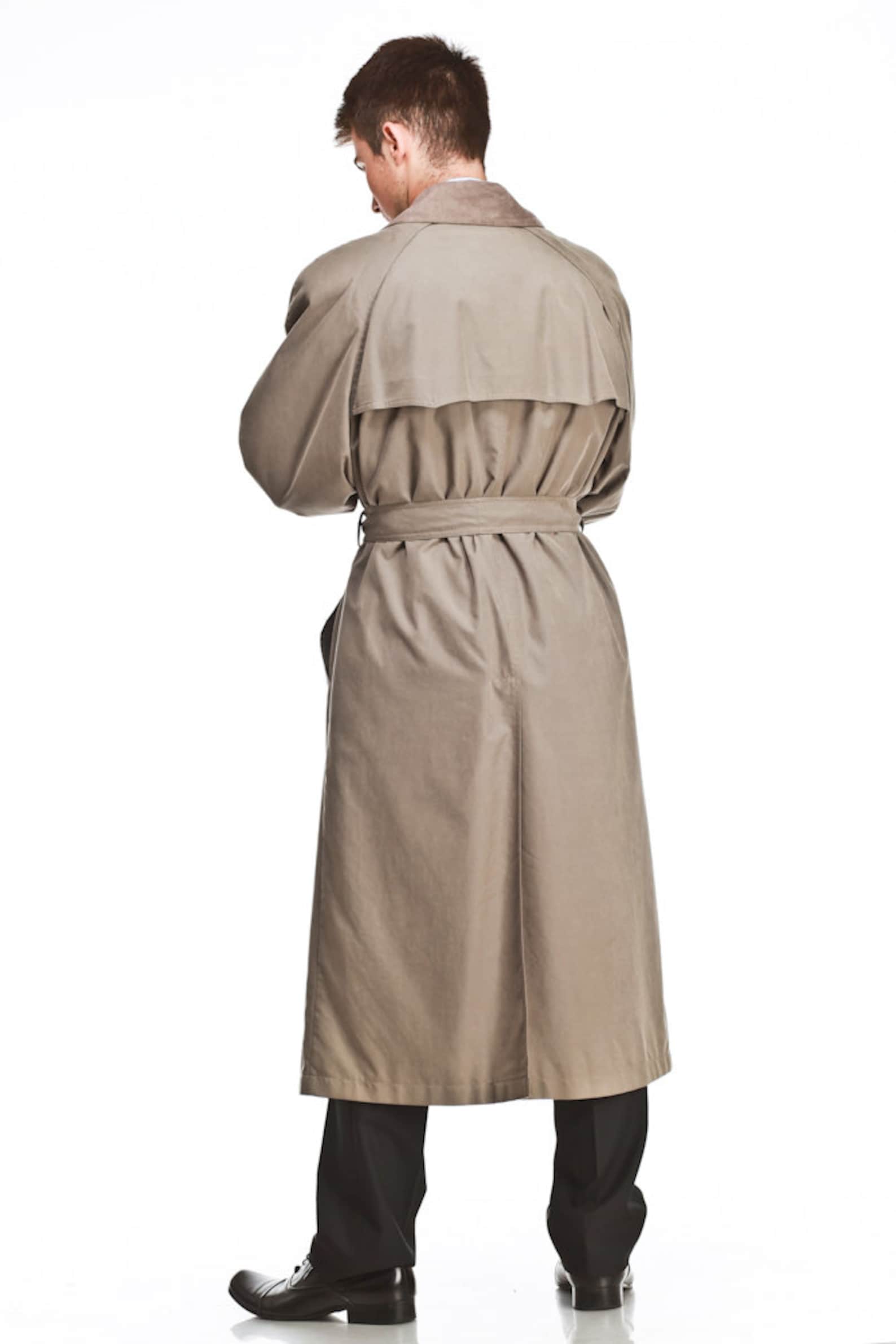 Mens Waterproof Long Raincoat With Fully Detachable Warm Lining / Mens ...