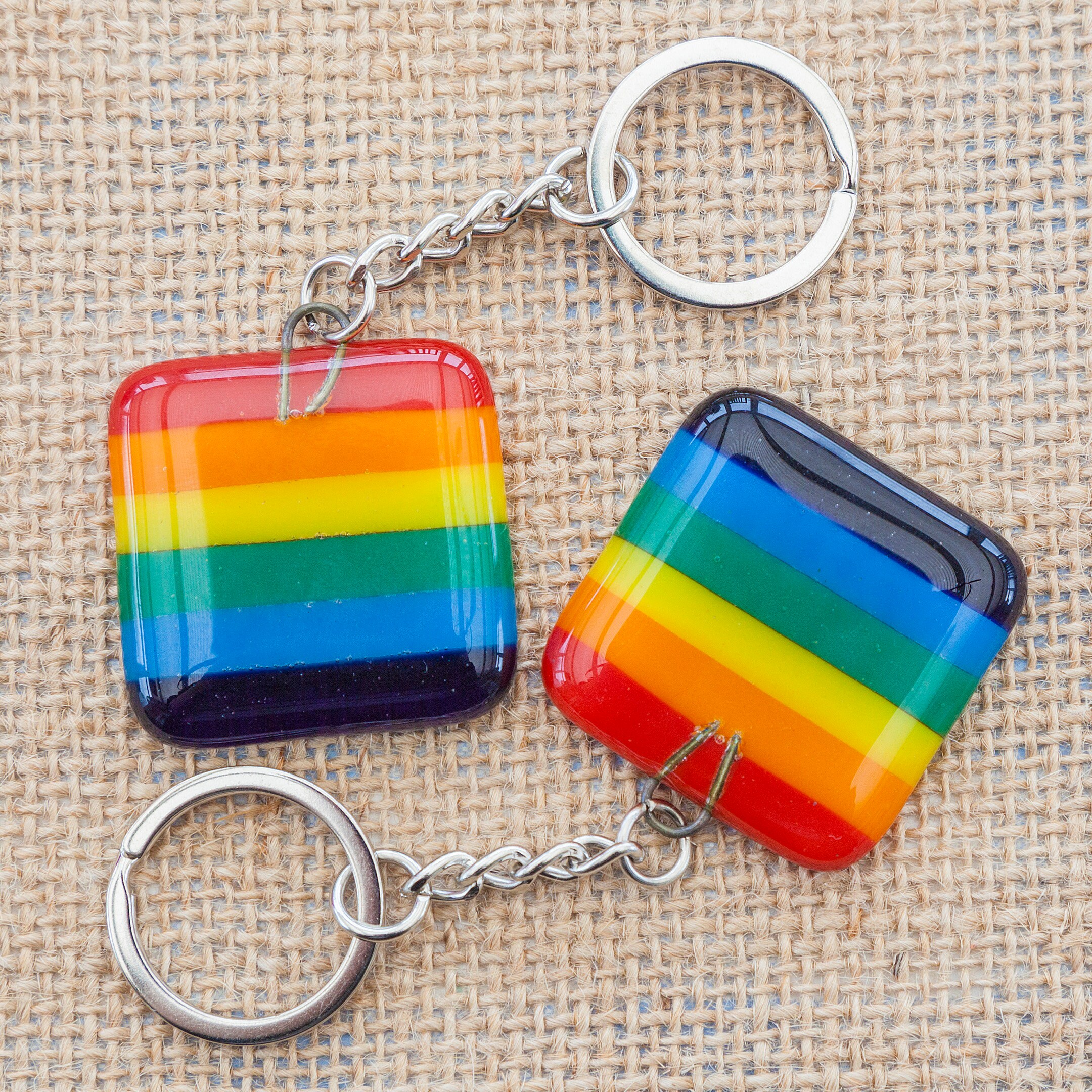 LGBTQ+ Keyring Gay Pride Keychain Bisexual Transgender Non-binary ...