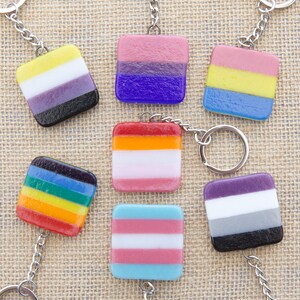 LGBTQ+ Keyring Gay Pride Keychain Bisexual Transgender Non-binary ...