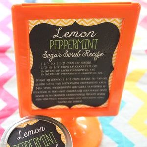 Sugar Scrub Label Lemon Peppermint Sugar Scrub Sticker Sugar - Etsy