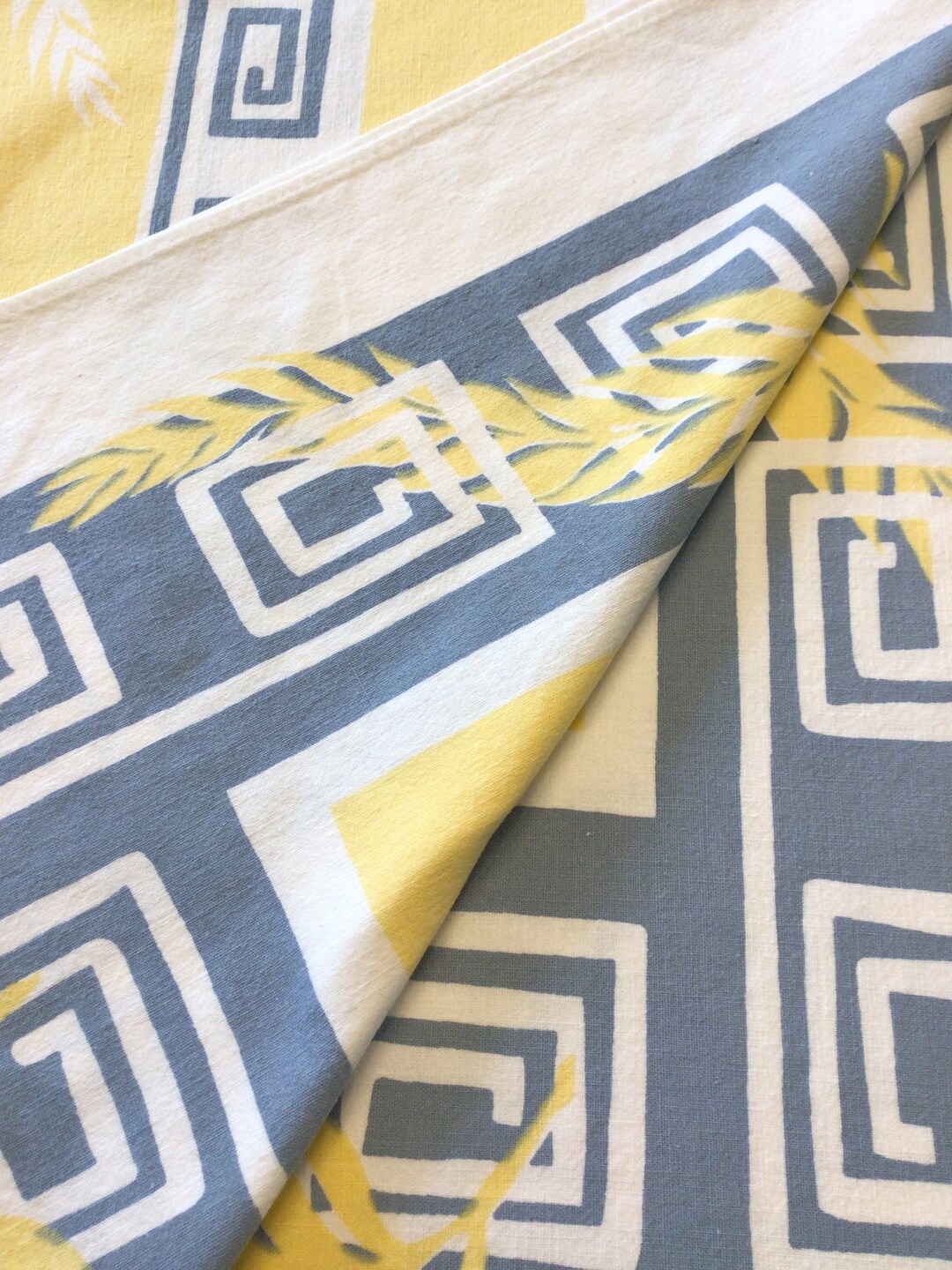 Yellow and Grey Celtic Key Tablecloth - Etsy