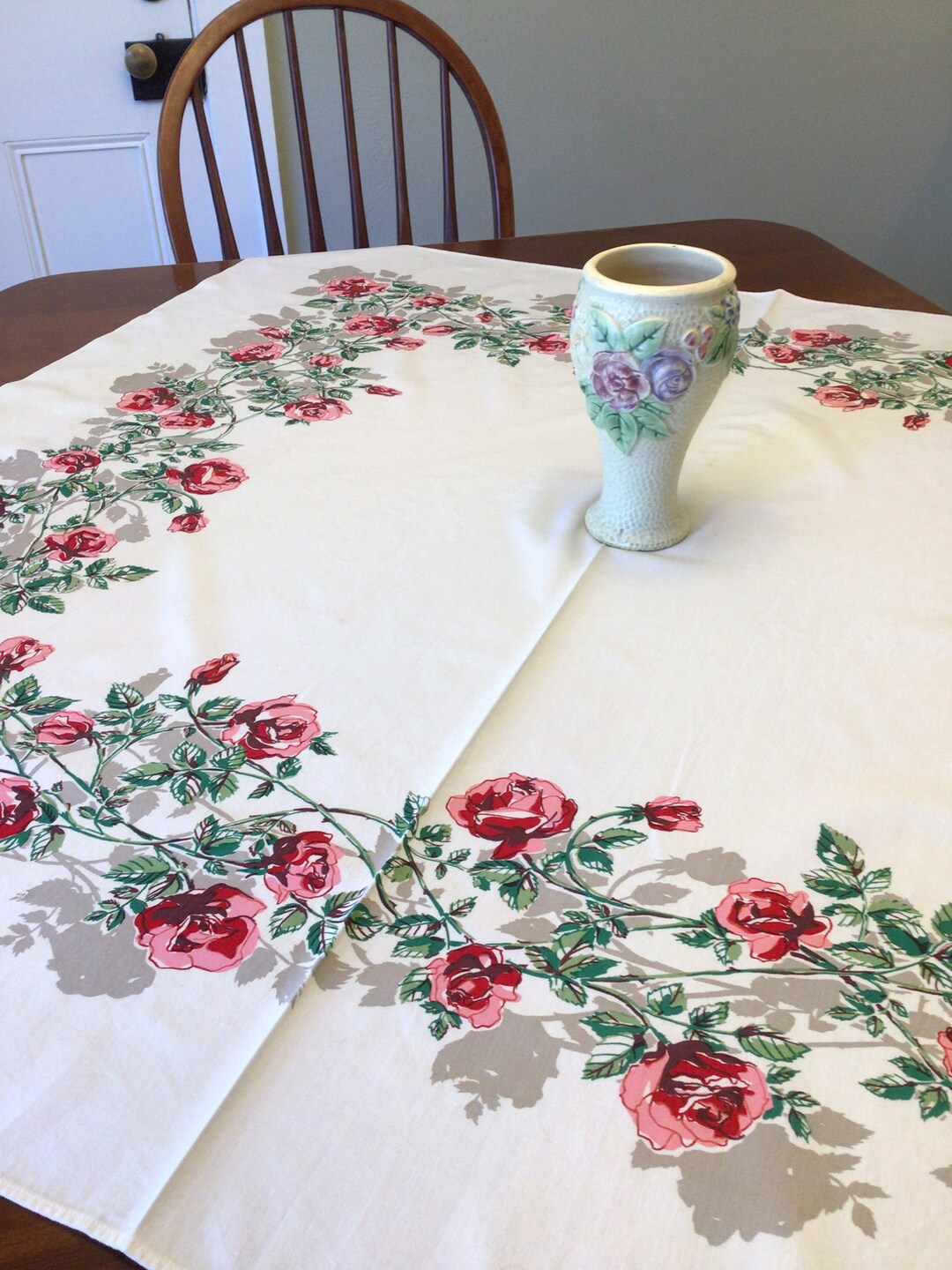 Trailing Rose Tablecloth - Etsy