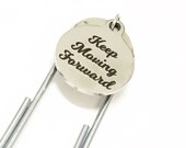 Keep Moving Forward Bookmark Paper Clip Bookmark Planner - Etsy