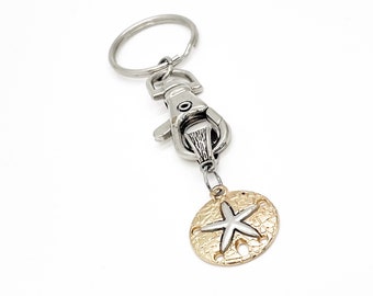 Sand Dollar Keychain - Etsy