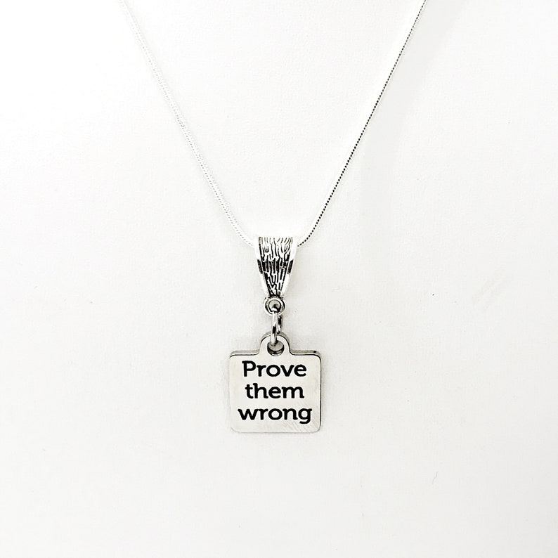 Motivating Gift Prove Them Wrong Necklace Motivating Quote - Etsy