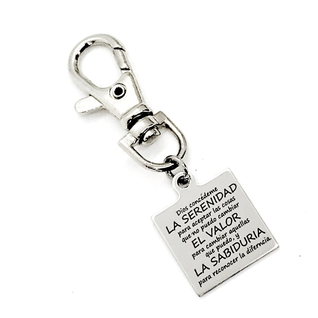 Bag Charm, Spanish Serenity Prayer. Charm, Keychain Charm, Keychain ...