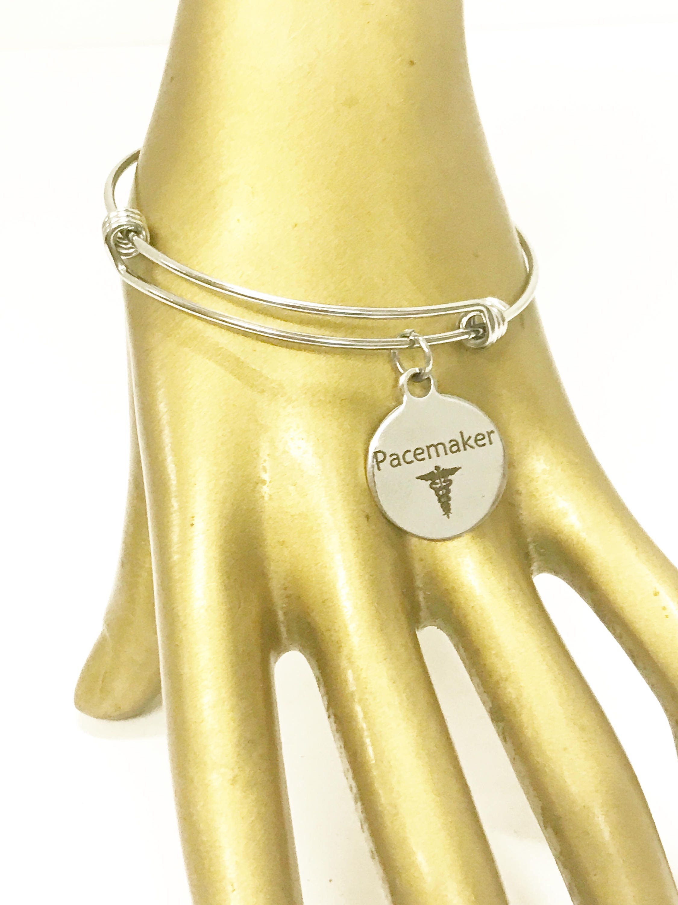 Pacemaker Medical Expanding Charm Bracelet, Medical Awareness Bracelet ...