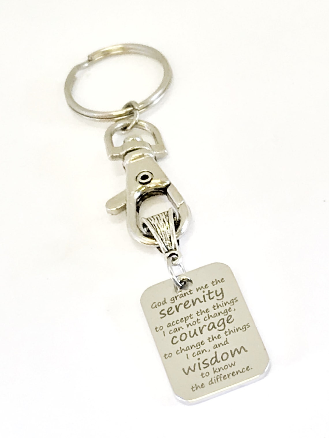 Serenity Prayer Keychain, Serenity Prayer Gift, Serenity Prayer Charm ...