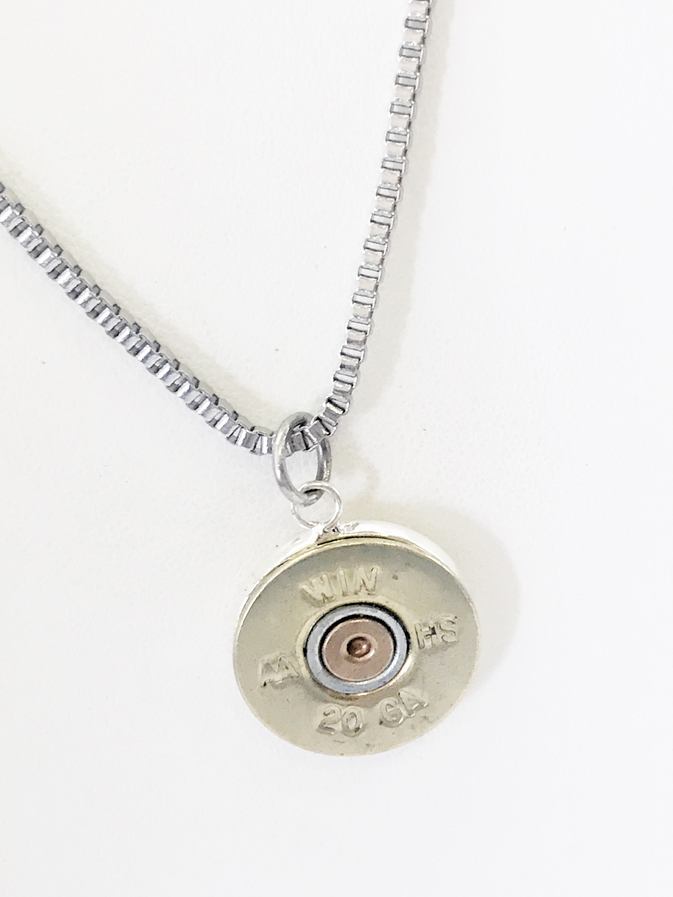 Shotgun Shell Necklace, Shotgun Shell Pendant, Shotgun Shell Box Chain ...