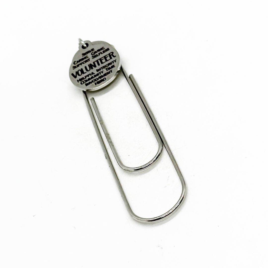 Volunteer Words Charm Bookmark, Volunteer Thank You, Planner Bookmark ...